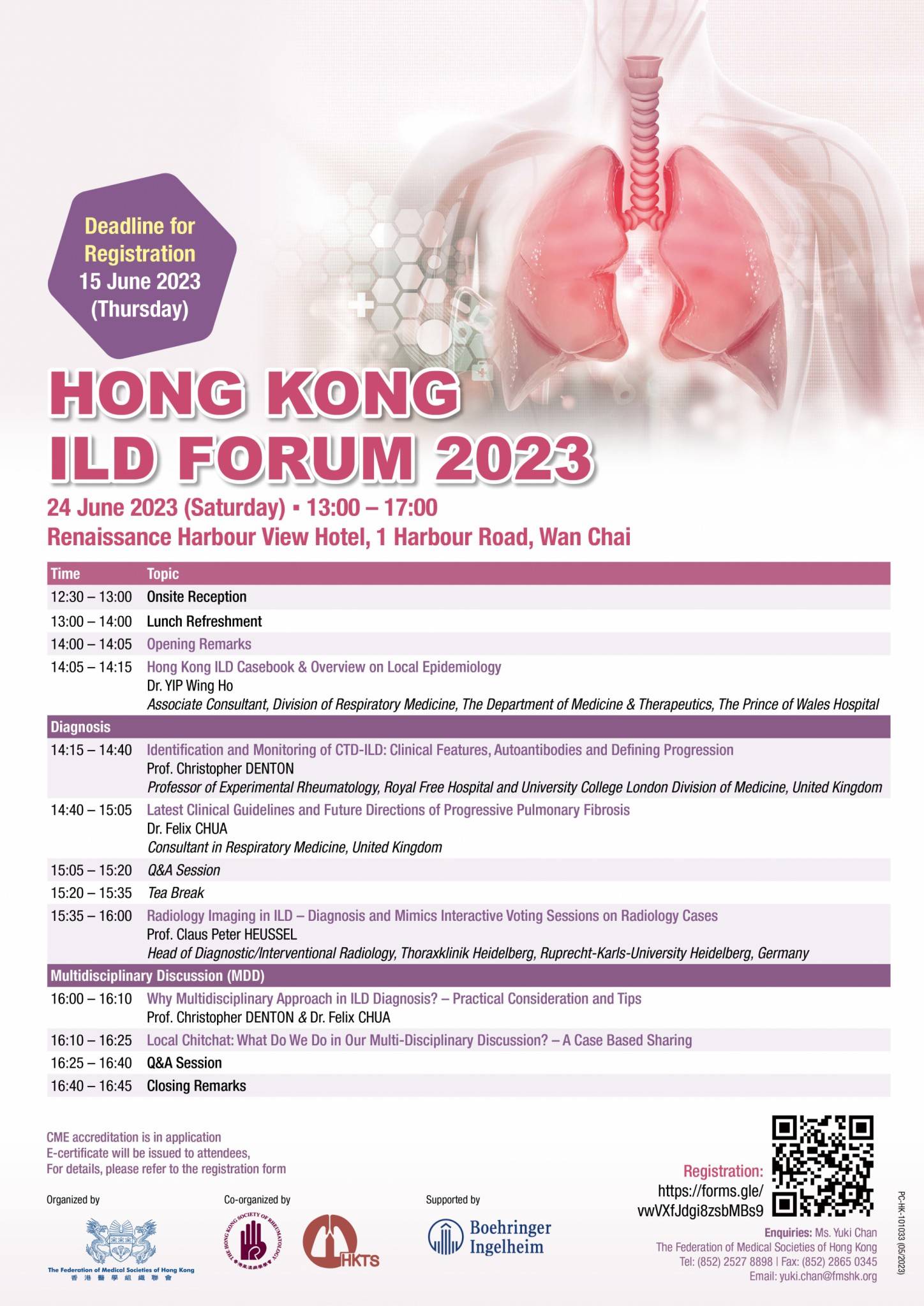 Symposium: Hong Kong ILD Forum 2023 - The Hong Kong Society of Rheumatology